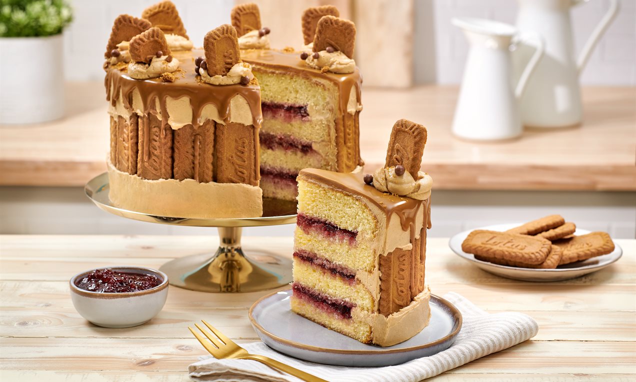 Lotus Biscoff® Fault Line Cake Recette | Dr. Oetker