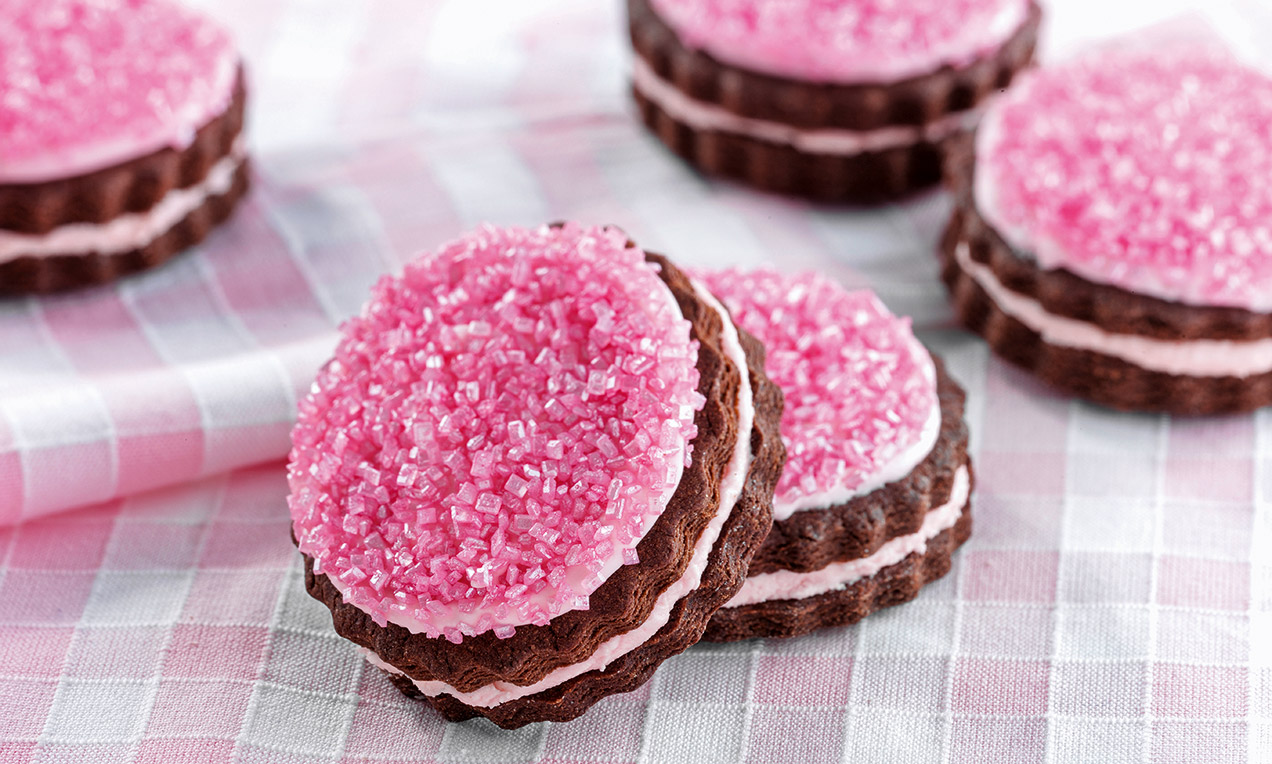 Pink-Cookies-Sandwiches Rezept | Dr. Oetker