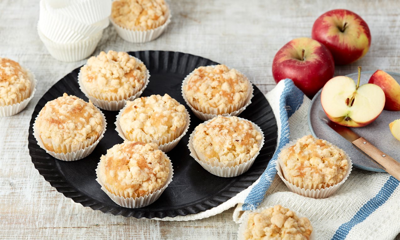 Muffin alle mele con streusel Ricetta | Dr. Oetker